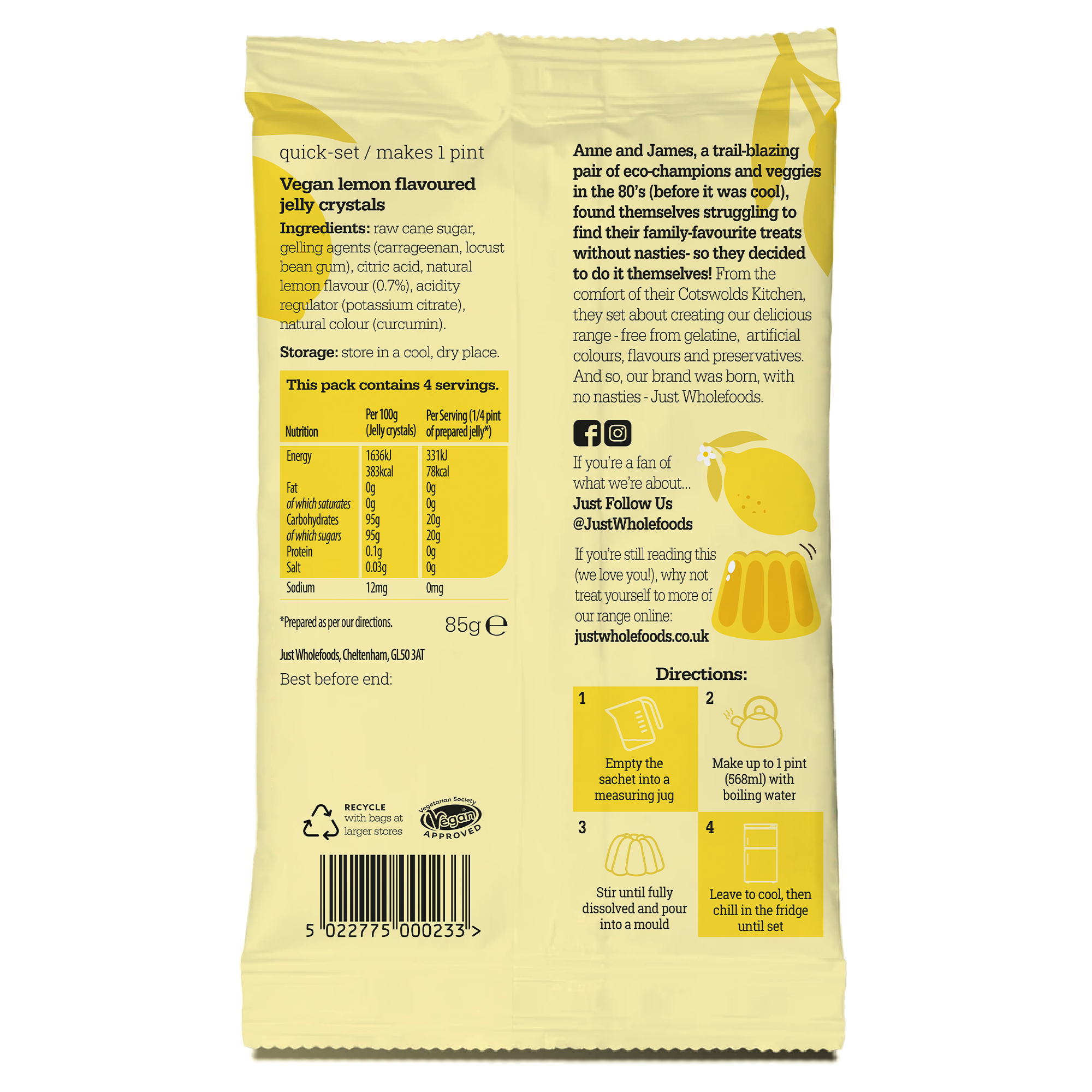 Vegan Lemon Jelly – Just Wholefoods
