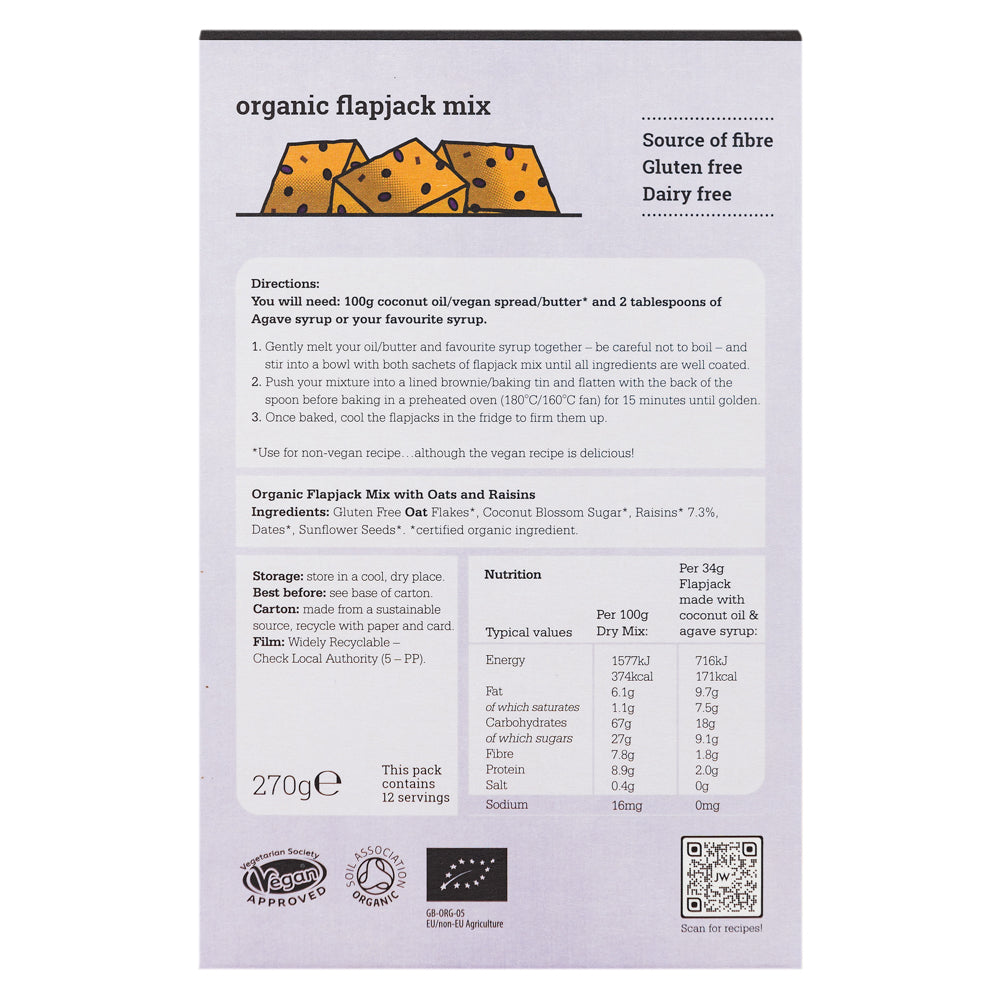 Organic Flapjack Mix – Just Wholefoods